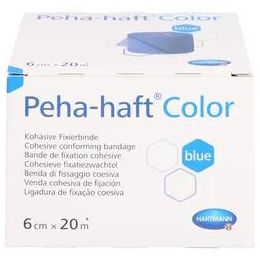 B2B Medical Peha-Haft Color Fixierbinde Latexf.6 cmx20 M Blau 1 ST