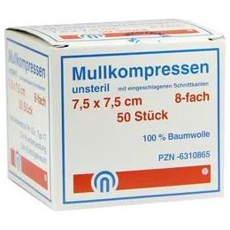 Mullkompressen Unsteril 7.5x7.5 Es 8F 50 ST