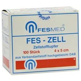 Zellstofftupfer Fes-Zell 4x5cm Hgbl 100 ST