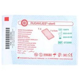 1001 Artikel Medical Rudavlies 7cmx5cm Pflaster Steril 1 ST