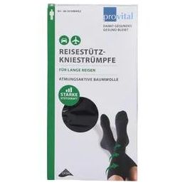 Provital Reisekniestr. Baumwolle Schwarz Gr. 35-38 2 ST