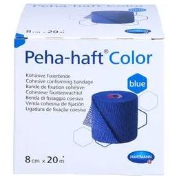 Avitamed Peha-Haft Color Fixierbinde Latexf.8 cmx20 M Blau 1 ST