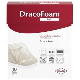 Dracofoam Haft Schaumstoff Wundauflage 5x5cm 10 ST