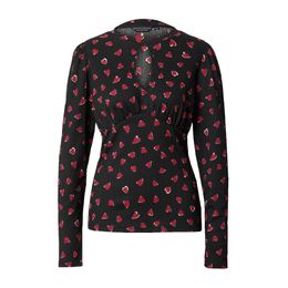 Dorothy Perkins Shirt Damen Gr&ouml;&szlig;e M blutrot / schwarz / wei&szlig;