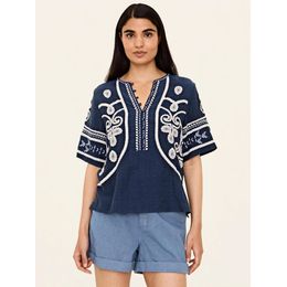 Odd Molly Bluse 'Harvest' Damen Gr&ouml;&szlig;e XL dunkelblau / wei&szlig;