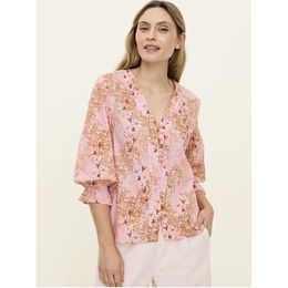 Odd Molly Bluse 'Blooming' Damen Gr&ouml;&szlig;e M hellbraun / dunkelbraun / orange / rosa