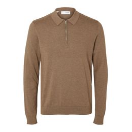 Selected Pullover 'SLHBerg' Herren Gr&ouml;&szlig;e XXL braunmeliert