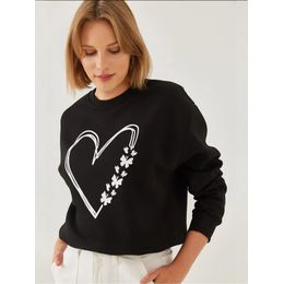 Bianco Lucci Sweatshirt Damen Gr&ouml;&szlig;e M schwarz / wei&szlig;