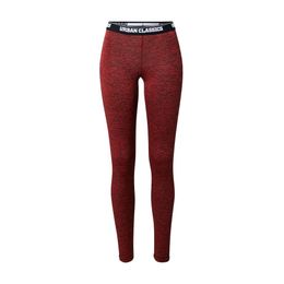 Urban Classics Leggings Damen Größe S weinrot / schwarz / weiß