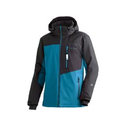 Skijacke Maier Sports "Oravice", Herren, Gr. 48, blau (rauchblau), 100% Polyester, hoch geschlossener Ausschnitt, Jacken, Herren Winterjacke mit RV-Taschen und Kapuze, wasserdicht
