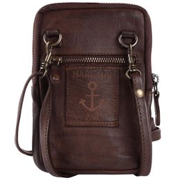 Mini Bag Harbour 2nd "Benita", Damen, Gr. B/H/T: 11cm x 16cm x 2cm, braun, Leder, Taschen, aus griffigem Leder mit typischen Marken-Anker-Label