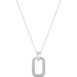 JOOP! Kette mit Anhänger JOOP "2038935", silber (silberfarben, kristallweiß), Halsketten, Damen, Silber 925 (Sterlingsilber), L: 45 B: 0,7mm, mit Zirkonia (synth.), B:0,7mm