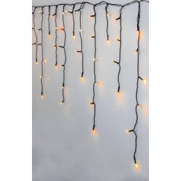 Eglo LED-Lichterkette "GOLDEN WARM WHITE", schwarz (schwarz, transparent), Flammen 960 Stk., Kabellänge 5m x Gesamtlänge 23,9m, Lichterketten, Lichterkette außen, Outdoor-Lichtervorhang, extra-warmweiß