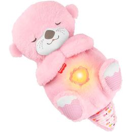 Plüschfigur Fisher-Price "Schlummer-Otter", rosa, Plüschfiguren, KinderB:15cm H:33,5cm T:15cm, Flausch, Einschlafhilfe, mit sanftem Licht, B:15cm H:33,5cm T:15cm