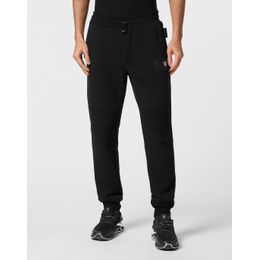 Jogginghose Plein Sport "Jogginghose", Herren, Gr. 3XL, US-Größen, schwarz (02, schwarz), Obermaterial: 88% Baumwolle, 12% Polyester, Hosen