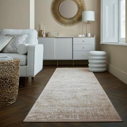 Teppich FLAIR RUGS "Eris Trace", gold (goldfarben), B:80cm H:8mm L:300cm, Kunstfaser, Teppiche, Glanzeffekt Teppich