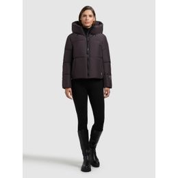 Steppjacke Khujo "AUDREY MATT", Damen, Gr. L, moody plum, 100% Polyester, unifarben, eingesetzt elastischer Bund mit Windstopper, Jacken