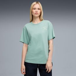T-Shirt Puma "CLASS RELAXED TEE", Damen, Gr. L, light moss, Jersey, Obermaterial: 100% Baumwolle, unifarben, relaxed fit normal, Rundhals, Shirts