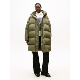 Daunenmantel Tommy Hilfiger Curve "CRV MODERN DOWN REG COAT", Damen, Gr. 50, utility olive, Steppware, Obermaterial: 100% Polyester. Futter: 100% Polyamid. Wattierung: 100% Daunen, unifarben, Mäntel, in großen Größen