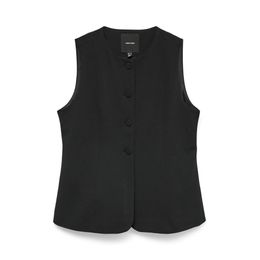Véro Moda VERO MODA Damen Anzugweste "VMBERLIN SL WAISTCOAT NOOS"schwarz, Gr. L, unifarben, Web, Obermaterial: 95% Polyester, 5% Elasthan, Westen
