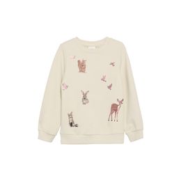 s.Oliver Sweatshirt M&auml;dchen Gr&ouml;&szlig;e 128 ecru / grau / pink / schwarz