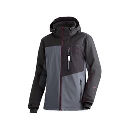 Skijacke Maier Sports "Oravice", Herren, Gr. 48, grau (anthrazit), 100% Polyester, hoch geschlossener Ausschnitt, Jacken, Herren Winterjacke mit RV-Taschen und Kapuze, wasserdicht