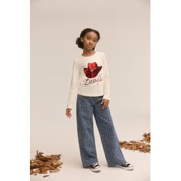 High-waist-Jeans LEVI'S KIDS "LVG HIGH RISE BAGGY", Mädchen, Gr. 14 (158), N-Gr, blazing blau, Denim/Jeans, Obermaterial: 99% Baumwolle, 1% Elasthan, Jeans, mit softem Griff
