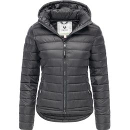 Steppjacke Ragwear "Bobie", Damen, Gr. M (38), schwarz, Obermaterial: 100% Polyester, Innenfutter: 100% Polyester, Wattierung: 100% Polyester, tailliert hüftlang, hoch geschlossener Ausschnitt, eng elastischer Bund, Jacken, leichte, gesteppte Damen Jacke mit abnehmbare Kapuze