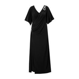 Ulla Popken Kleid Damen Größe 60 schwarz / weiß Winterkleid
