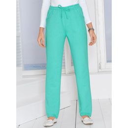 Jerseyhose Classic Basics, Damen, Gr. 50, Normalgr&ouml;&szlig;en, gr&uuml;n (mint), 100% Baumwolle, unifarben, lang, Hosen Jerseyhose