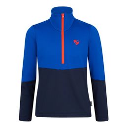 Sweatshirt Ziener "JARPS-Z midlayer junior", Mädchen, Gr. 128, blau (schwarz navy), Obermaterial: 89% Polyester, 11% Elasthan, Sweatshirts