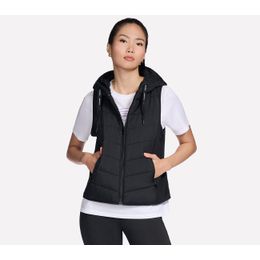 Skechers Damen Steppweste "Skechers PERFORMANCE ELITE HOODED VEST"schwarz, Gr. XS, Obermaterial: 100% Polyester, Westen