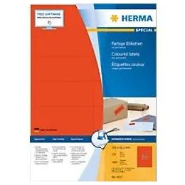 Herma Farbige Multifunktionsetiketten 4557 Rot Rechteckig 105 x 42 mm 100 Blatt à 14 Etiketten