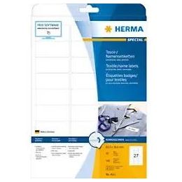 Herma Namensschilder 4511 Weiß Rechteckig 63 x 29 mm 20 Blatt à 27 Etiketten