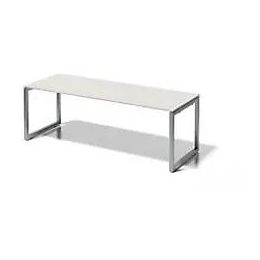 Bisley Cito Schreibtisch Rechteckig Hellgrau O-Fuß-Gestell 2.200 (B) x 800 (T) x 740 (H) mm MFC (Melaminbeschichtete Spanplatte), Stahl