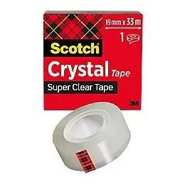 Scotch Klebeband Scotch Crystal Clear Crystal Transparent 19 mm (B) x 33 m (L) Acryl Niedrige Lautstärke
