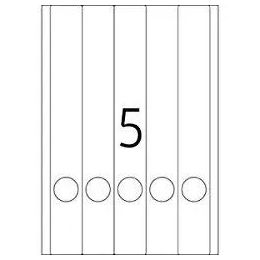 Herma Ordneretiketten 4830 Weiß DIN A4 38 x 297 mm 25 Blatt à 5 Etiketten