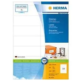 Herma Mehrzwecketiketten 4654 Weiß 105 x 39 mm Rechteckig 100 Blatt à 56 Etiketten