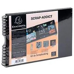 Exacompta Scrap-Addict Spiralfotoalbum Hardback Papier 22 x 32 x 3 cm Schwarz