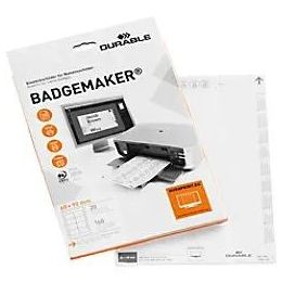 Durable Badgemaker Einsteckschild 0,95 x 34 x 21,5 cm Papier 20 Blatt à 8 Stück
