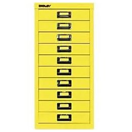 Bisley Schubladenschrank 10 Schübe Gelb 279 x 380 x 590 mm