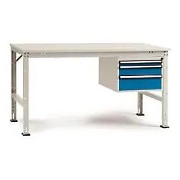 Manuflex Arbeitstisch Complete Standard Universal Kunststoff, Stahl Lichtgrau 1.500 x 800 mm