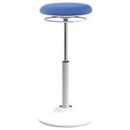 Euroseats Sitz-Steh-Hocker Mango Stoff Weiß, Blau