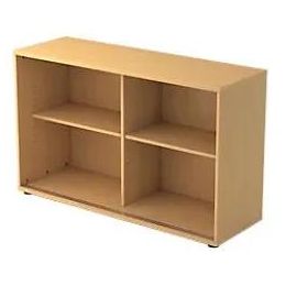 Hammerbacher Matrix Schrank Melaminharzbeschichtete Spanplatte 1 Fachboden 1.200 x 400 x 748 mm Buche Braun