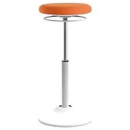 Euroseats Sitz-Steh-Hocker Mango Stoff Weiß, Orange