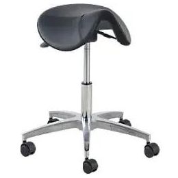 Euroseats Ergonomischer Hocker Matera Aluminium Small Schwarz