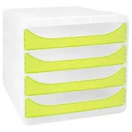 Exacompta Chromaline Schubladenbox Kunststoff Anisgrün 4 Schübe 27,8 x 34,7 x 26,7 cm DIN A4+