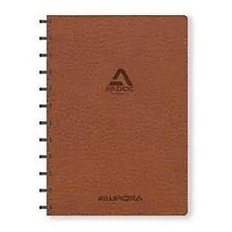 Adoc ADOC Business Notizbuch DIN A4 Kariert Kunststoff Seitlich gebunden Kunstleder Softcover Braun Nicht perforiert 144 Seiten