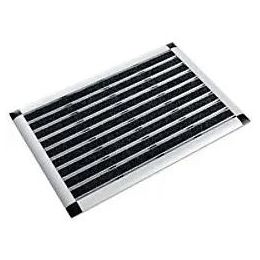 Fußmatte PROFESSIONAL LINE Elegant Mat Ribbed Anthrazit Aluminium, Grobfaser-Rips 490 x 800 mm