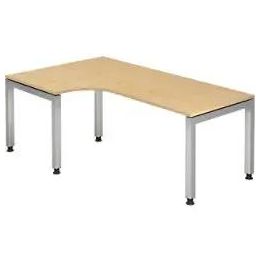 Hammerbacher J Series VJS Eckschreibtisch Halbkreisförmig Ahorn 4 Metallfüße 2.000 (B) x 1.200 (T) x 760 (H) mm Spanplatte, Stahl